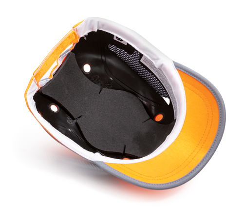 Gorra antichoque ventilada naranja - Intek Guatemala